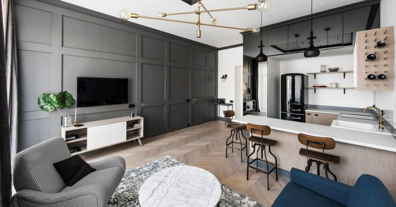 Dom i dizajn - Eklektičan, moderan i industrijski stil u stanu od 49 ...