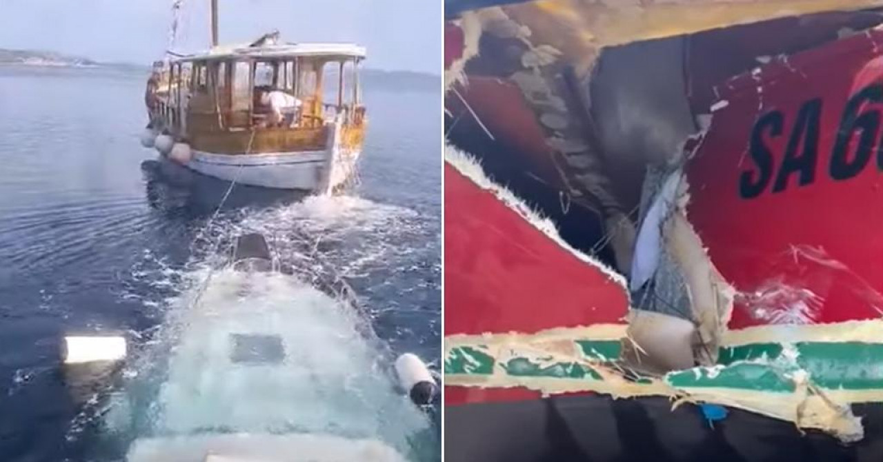 Jutarnji list - Gumenjak se zabio u ribarsku brodaricu u pobjegao, snimljeni dramatični trenuci ...